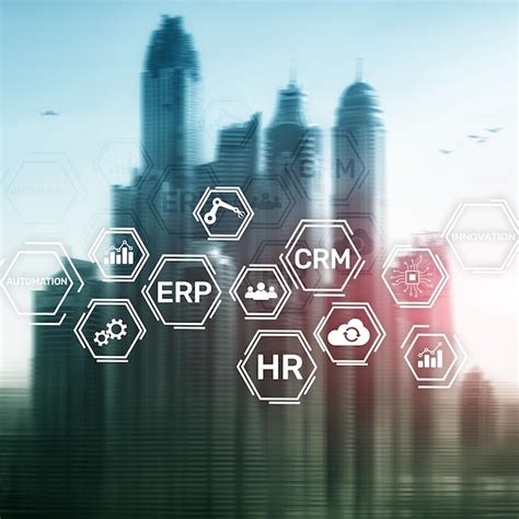 Premium Photo Erp Business Innovation Concept On Blurred Background
