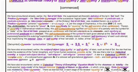 Fed Dialectics Dialectics As Universal Theory Of Intra Duality