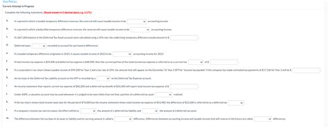 Solved Complete The Following Statements Round Answers To