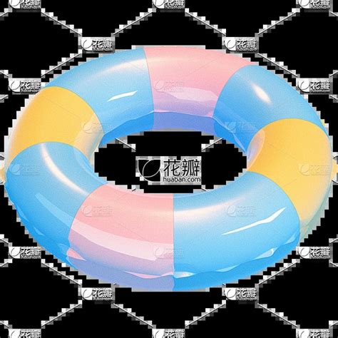 花瓣素材夏天夏日3d卡通感通用沙滩海滩运动游泳圈193476813素材 花瓣网