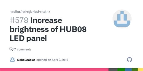 increase brightness of hub08 led panel · issue 578 · hzeller rpi rgb led matrix · github