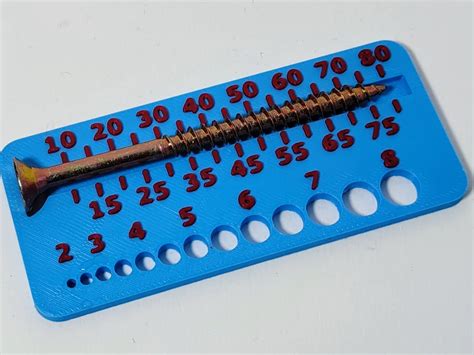 Ultimate Wood Screw Gauge And Sorter 2 8mmmetric Free 3d Print Model