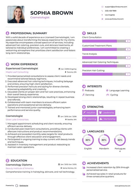 10 Cosmetologist Resume Samples And Templates For 2026