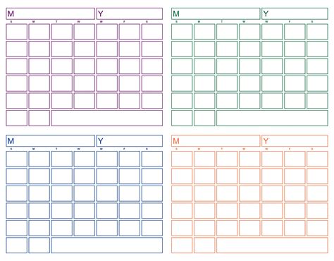 Blank Calendar Grid Printable Example Calendar Printable Blank Porn