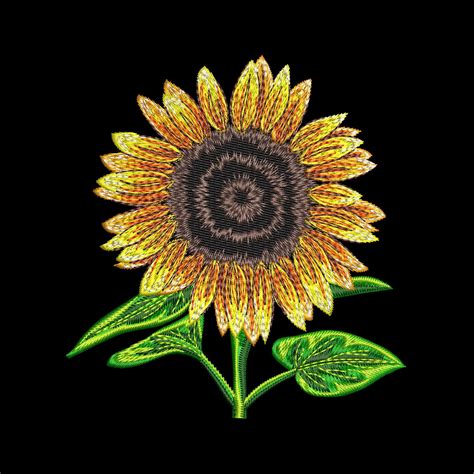 Sunflowers Machine Embroidery Designs Flowers Embroidery Etsy