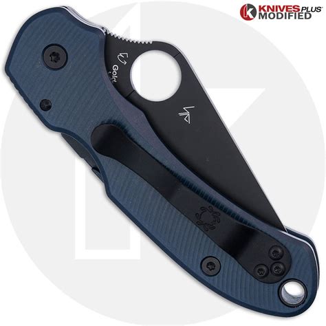 Modified Spyderco Para 3 Knife Dlc Blade Exclusive Awt Skinny