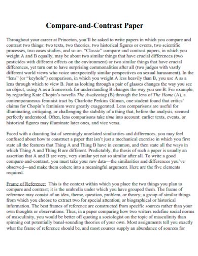 59 Comparecontrast Essay Examples To Download