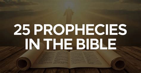 25 Prophecies In The Bible That Came True About Jesus Christ Light