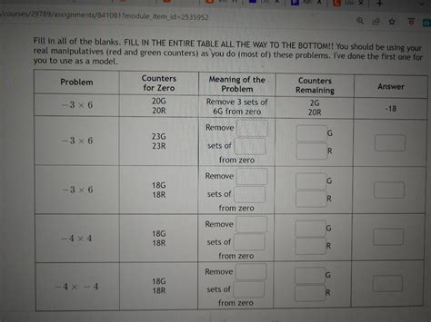 Solved Fill In All Of The Blanks Fill In The Entire Table