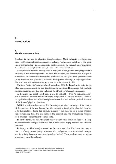 Pdf Classification Of Catalysts