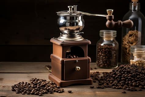 Premium Photo Reviving The Art Of Coffee Brewing Exploring The Versatility Of Hand Grinders