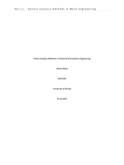 Failure Analysis Methods In Industrial And Systems Engineering Pdf Failure Analysis Methods In Industrial And Systems Engineering Pdf
