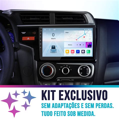 Kit Multimídia Android Honda Fit Wr V 9 Gps Apple Carplay 2015 2021 Ecarshop