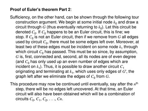 ppt proof of euler s theorem part 2 powerpoint presentation free