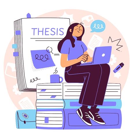 Free Vector Thesis Concept Illustration