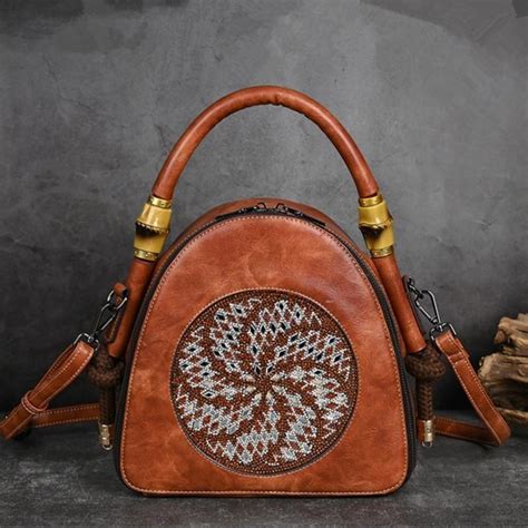 Johnature Borsa Di Lusso Borsa A Mano In Pelle Da Donna Retrò