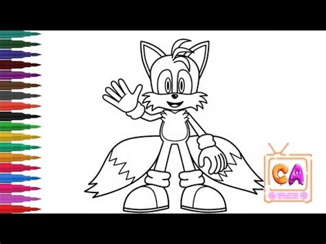 Miles Tails Prower Coloring Pages Sonic The Hedgehog Youtube
