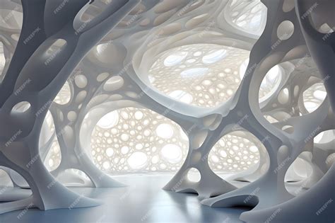 3d Render Of Abstract Architecture Background Futuristic Interior