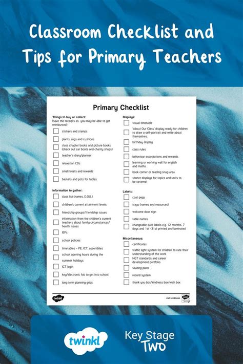 Classroom Checklist And Tips For Primary Teachers Classroom Checklist Classroom Checklist And Tips For Primary Teachers Classroom Checklist