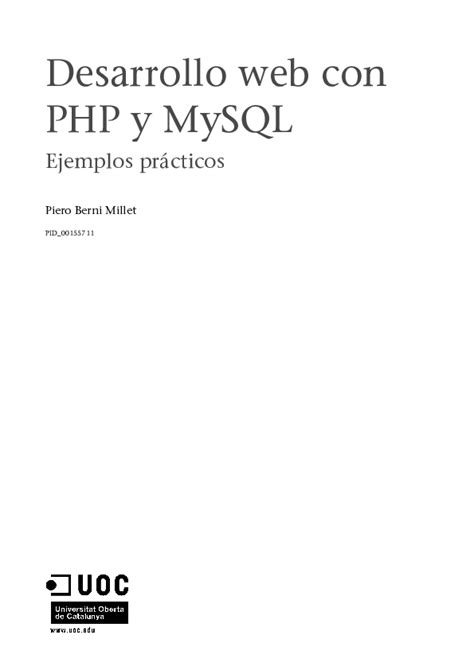 pdf desarrollo web con php y mysql ejemplos prácticos