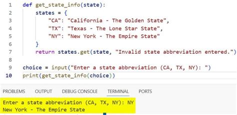 Switch Case In Python With User Input