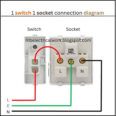 1 switch 1 socket connection diagram a complete guide mb electrical