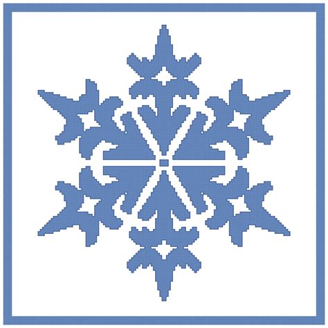 Blue Snowflake 4 Pattern Chart Graph