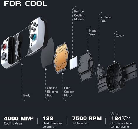 gamesir x3 type c gamepad mobile game controller for android phones with cooler fan zero input