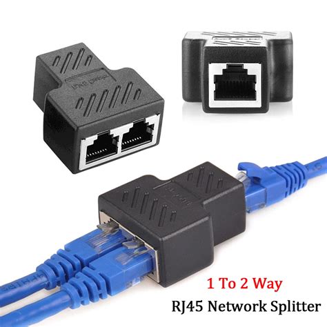 125pcs 1to2 Way Lan Rj45 Ethernet Cable Splitter Plug Rj45 Network
