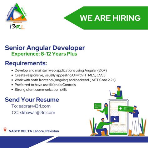🚀 We Are Hiring 🚀 Senior Angular Developer At I3rl Pvt Ltd 📍… I3rl Private Limited