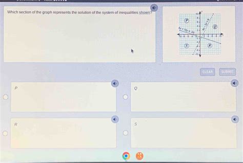 solved which section of the graph represents the solution of the