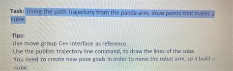 Solved Tips Use Move Group C Interface As Reference Use