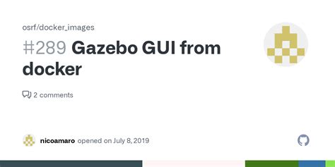 Gazebo GUI From Docker Issue Osrf Docker Images GitHub