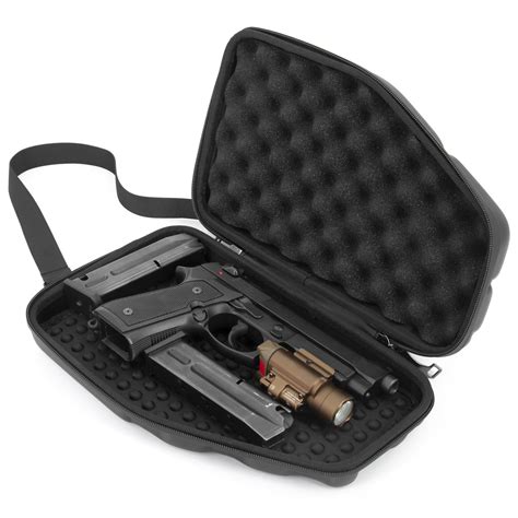 Casematix Locking Pistol Case Fits Small To Large 9mm Pistols With Room