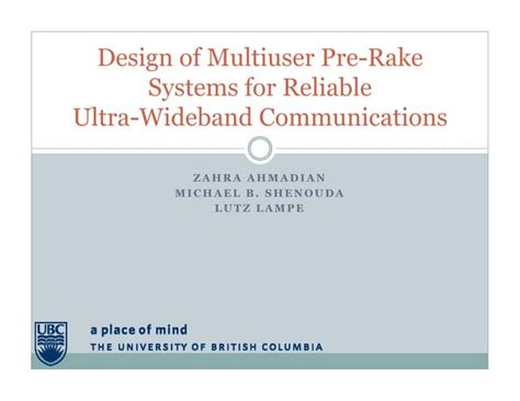 Multiuser Pre Equalization For Pre Rake Ds Uwb Systems Pdf Digital