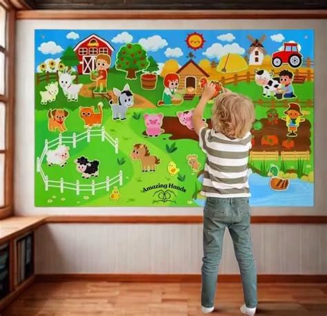 Amazing Hands Learning Felt Board Farm Theme Educational