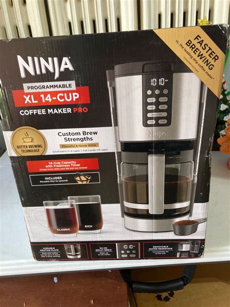 Ninja Programmable Xl 14 Cup Coffee Maker Pro Stainless Steel Ebay