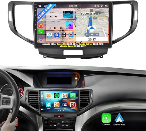 Amazon.com: [8 Core 4G+64G] 9'' Touchscreen Android 13 Car Stereo for Acura TSX 2009-2014/ Honda ...