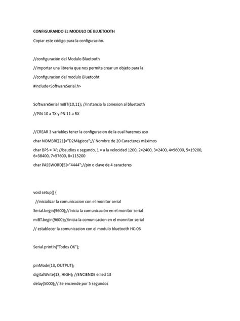 Configurando El Modulo De Bluetooth Pdf