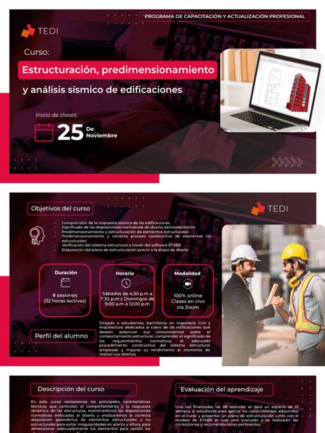 Estructuración Predimensionamiento Y Análisis Sísmico De Edificaciones Nov Rg Pdf