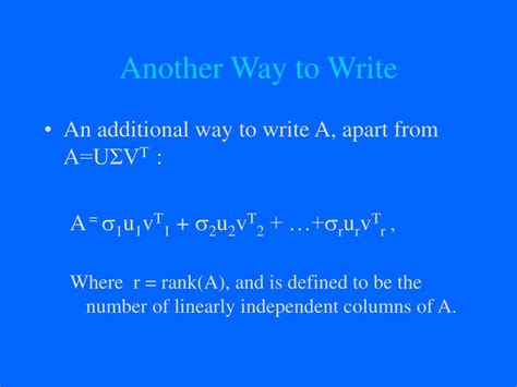 ppt matrix factorizations singular value decomposition powerpoint