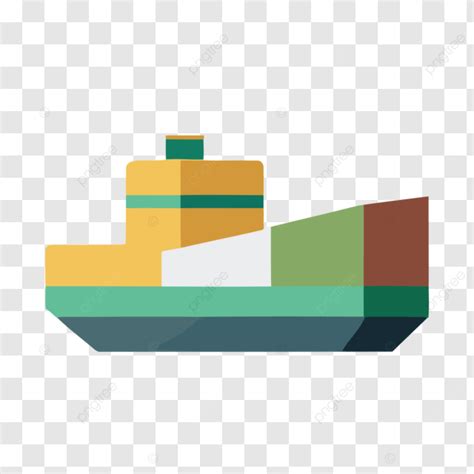 Ship Is Illustrated With A Colorful Background Vector A Simplistic