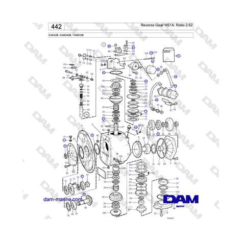 Volvo Penta Kad42b Kamd42b Tamd42b Reverse Gear Hs1a Ratio 262