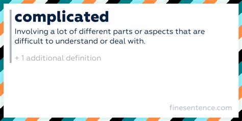Complicated Definition Meaning And Examples In English