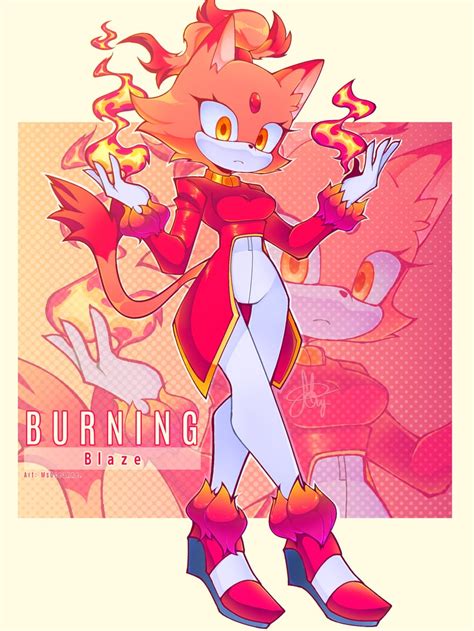 Blaze The Cat And Burning Blaze Sonic Drawn By Msoceanne Danbooru