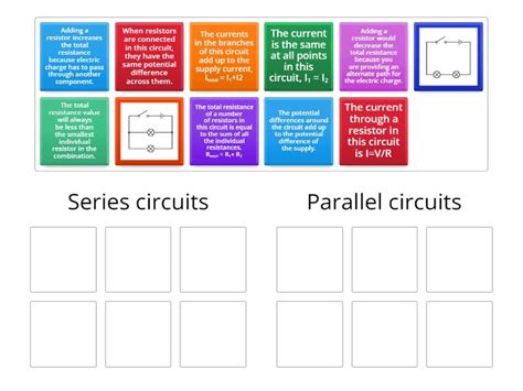 Series And Parallel Circuits Group Sort