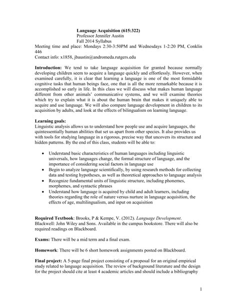 Language Aquisition Cognitive Science Group