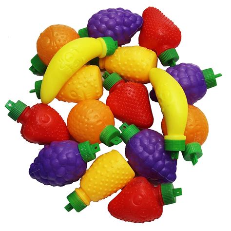 10 Pcs Super Cute Assorted Fruit Candy Powder In Fruit Shape Container