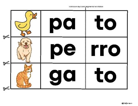 Decodificación En Español Palabras De Dos Sílabas Tarjetas Tpt
