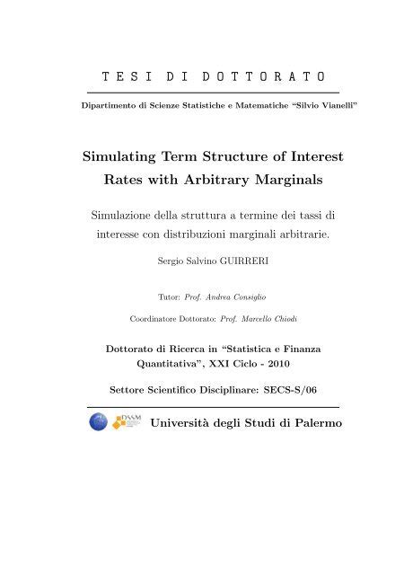 Simulating Term Structure Interest Rates With Guirreri Sergio